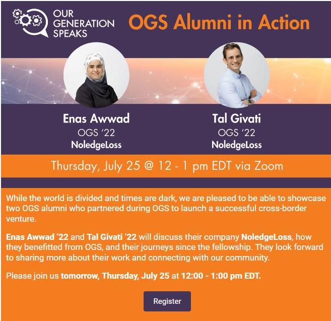 OGS Alumni in Action - A showcase of two OGS alumni who partnered ...